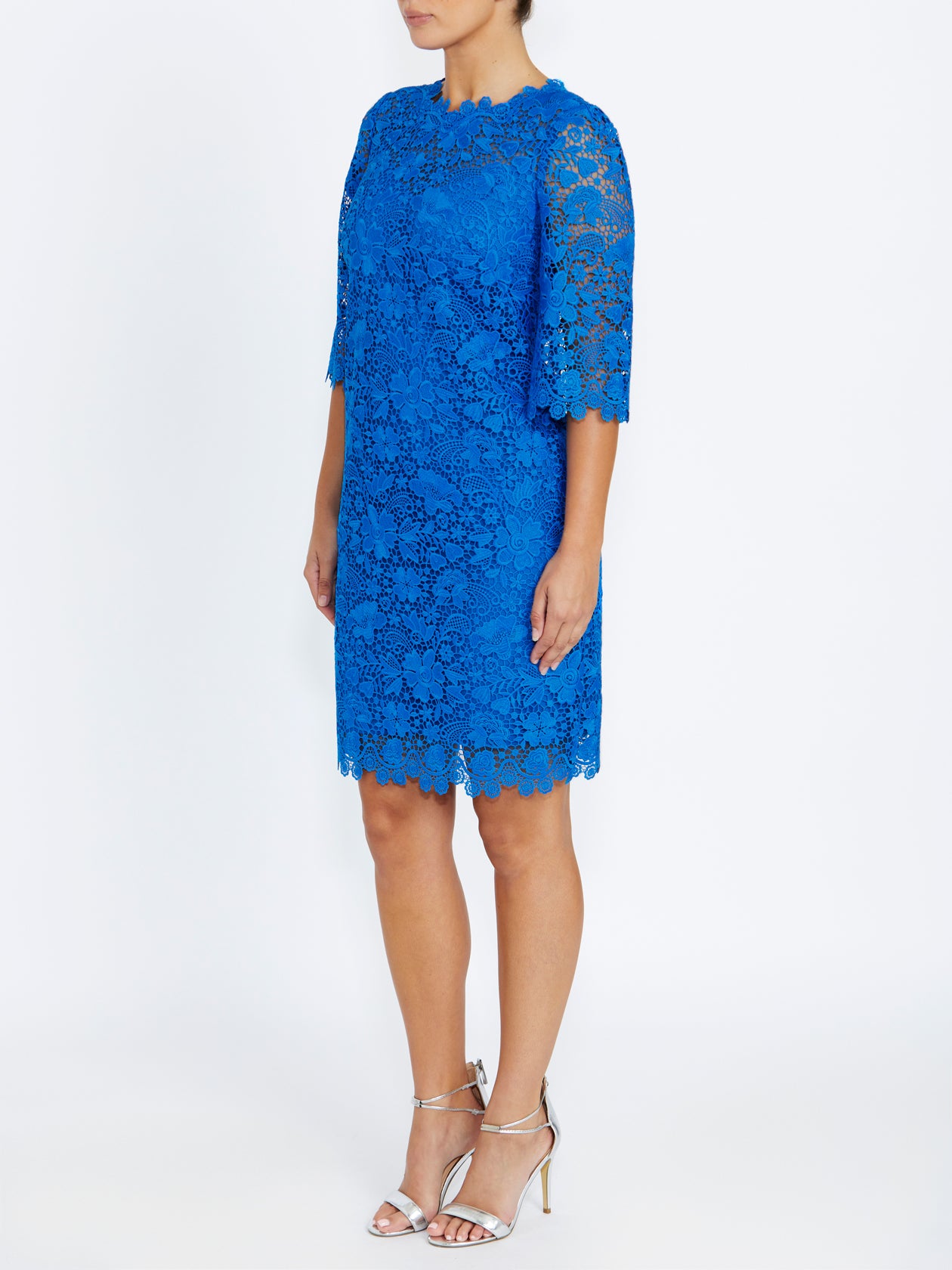 Women's Lace Dress in Azure Blue | Haisley