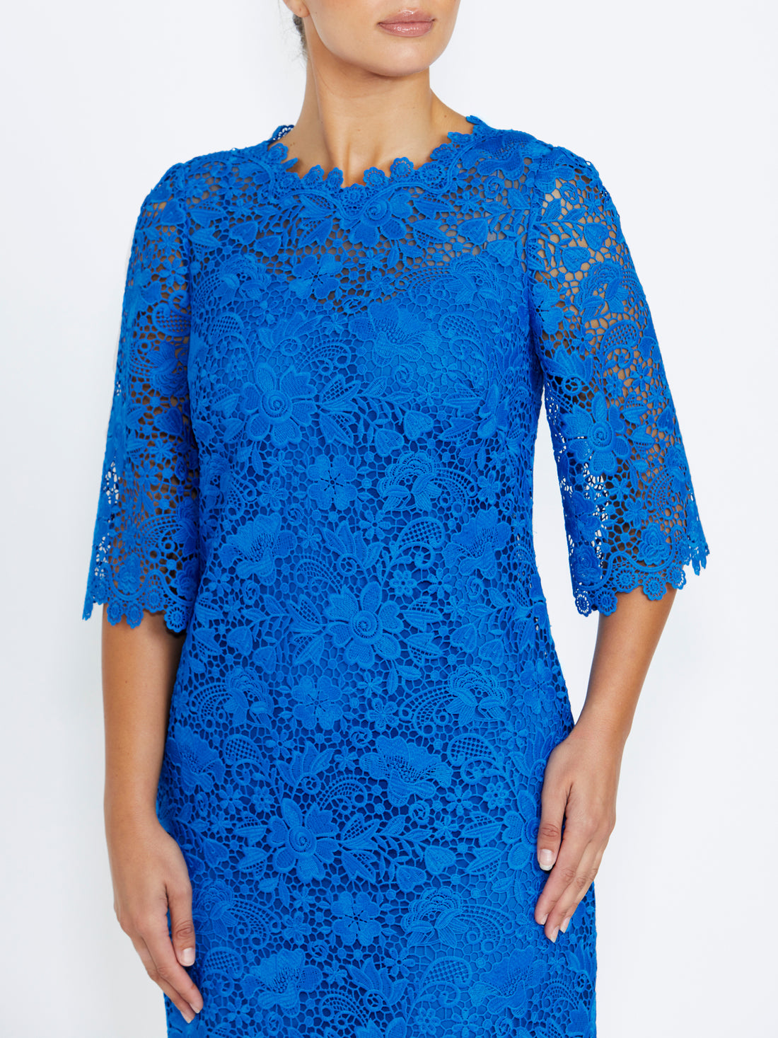 Women's Lace Dress in Azure Blue | Haisley